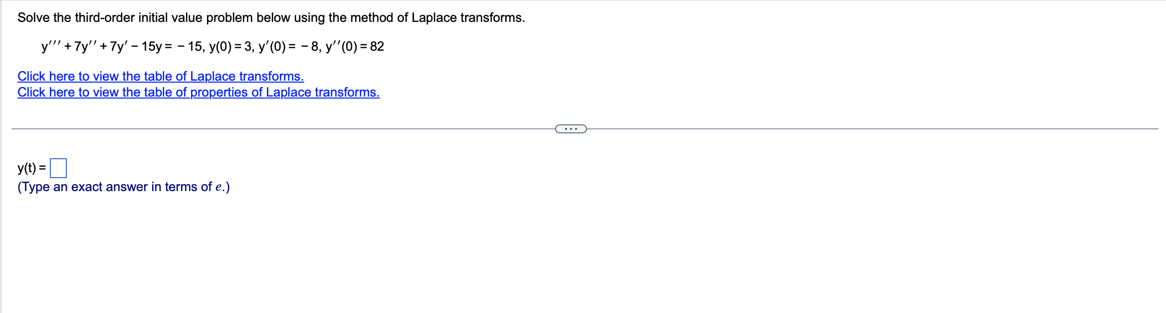 Solved Solve the third-order initial value problem below | Chegg.com
