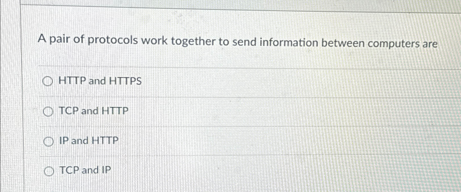Solved A pair of protocols work together to send information | Chegg.com