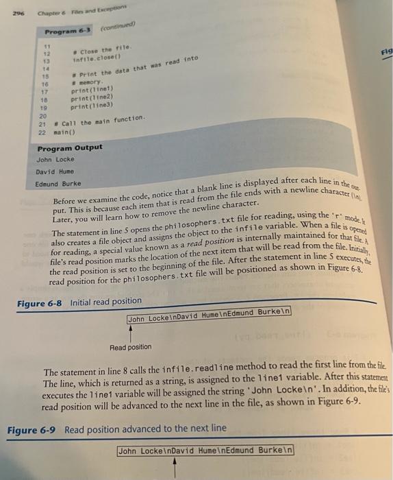 Solved 2944 Chapter 6 files and Exceptions Created and open. | Chegg.com