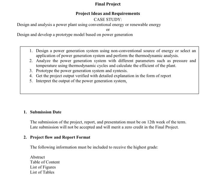 Solved 1. Design a power generation system using | Chegg.com