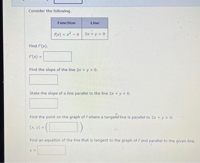 Solved Consider the following. Find f'(x). f'(x) = Function | Chegg.com