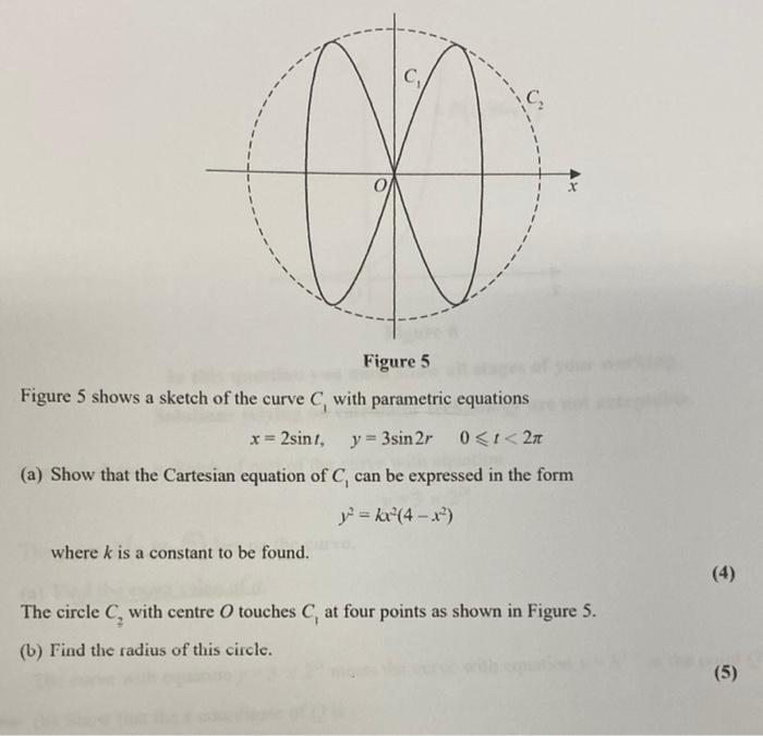 Solved с W Figure 5 Figure 5 Shows A Sketch Of The Curve C