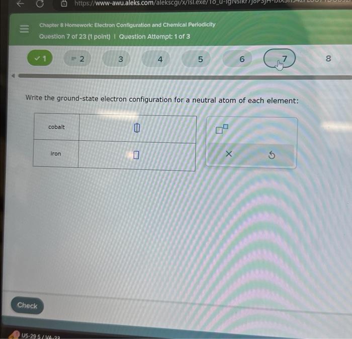 Solved Write the ground-state electron configuration for a | Chegg.com