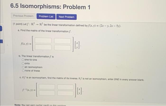 Solved 6.5 Isomorphisms: Problem 1 Previous Problem Problem | Chegg.com
