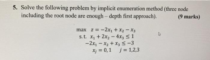 Solved 5. Solve the following problem by implicit | Chegg.com