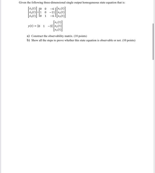 Solved Given the following three-dimensional single output | Chegg.com