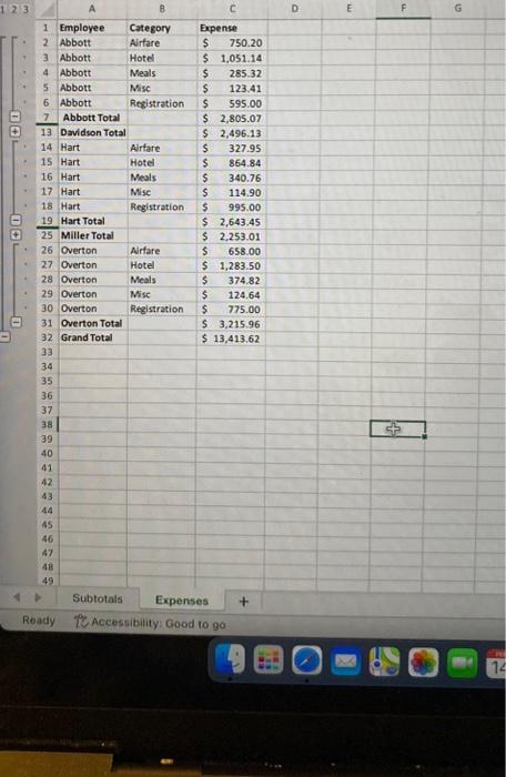 Solved 1 Start Excel. Download and open the file named | Chegg.com
