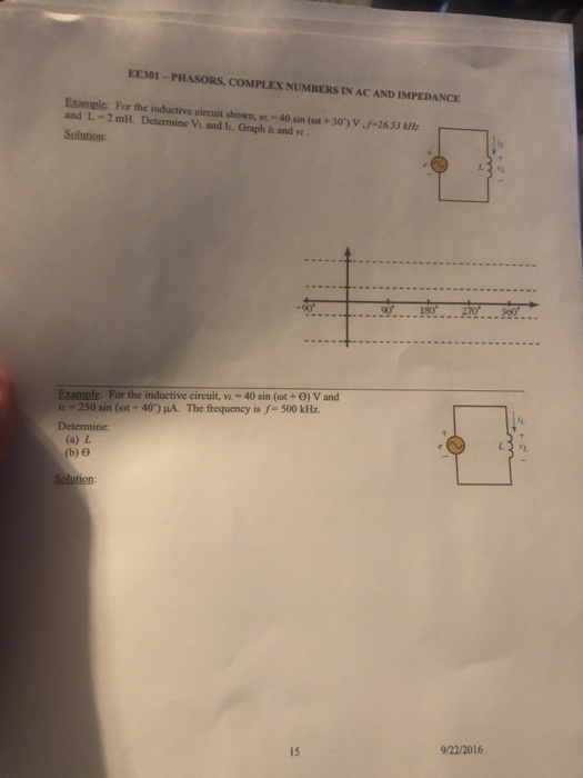 Solved LE301 - PHASORS, COMPLEX NUMBERS IN AC AND IMPEDANCE | Chegg.com