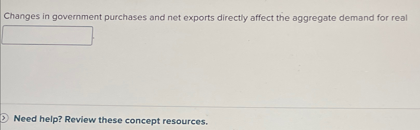 Solved Changes in government purchases and net exports | Chegg.com