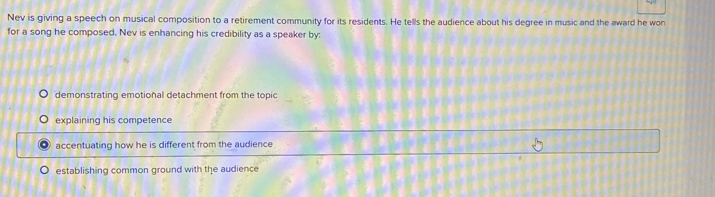 Solved Nev is giving a speech on musical composition to a | Chegg.com