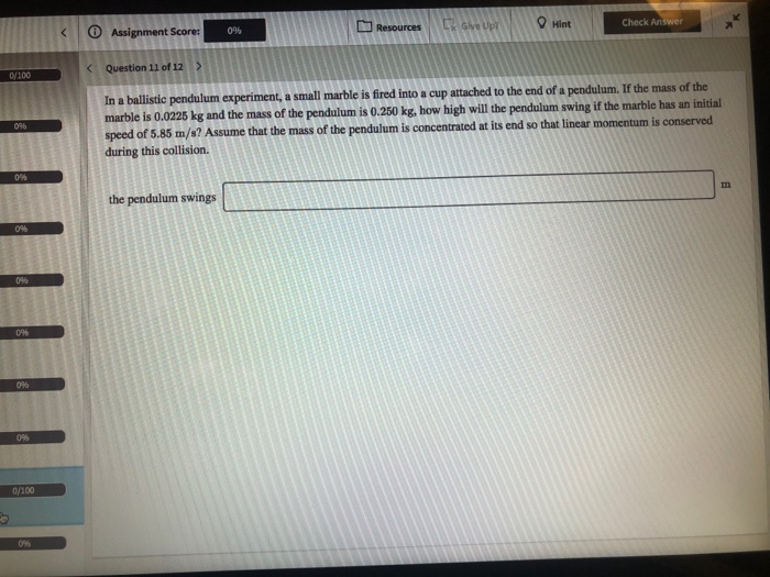 Solved Assignment Score: Resources Hint Check Answer