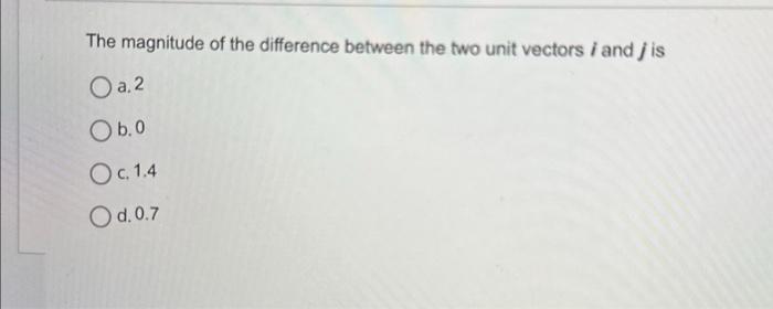 Solved The magnitude of the difference between the two unit | Chegg.com