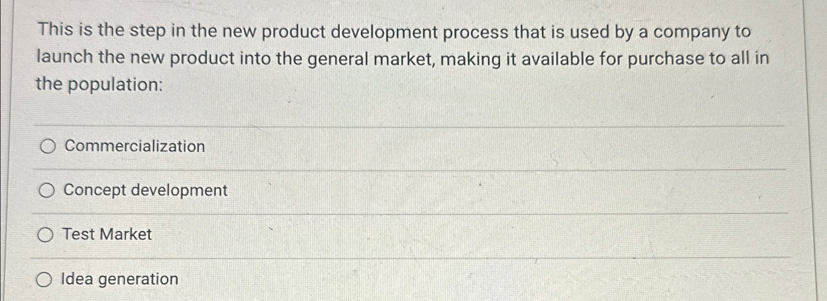 Solved This is the step in the new product development | Chegg.com