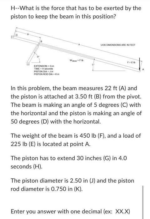 Solved H--What is the force that has to be exerted by the | Chegg.com