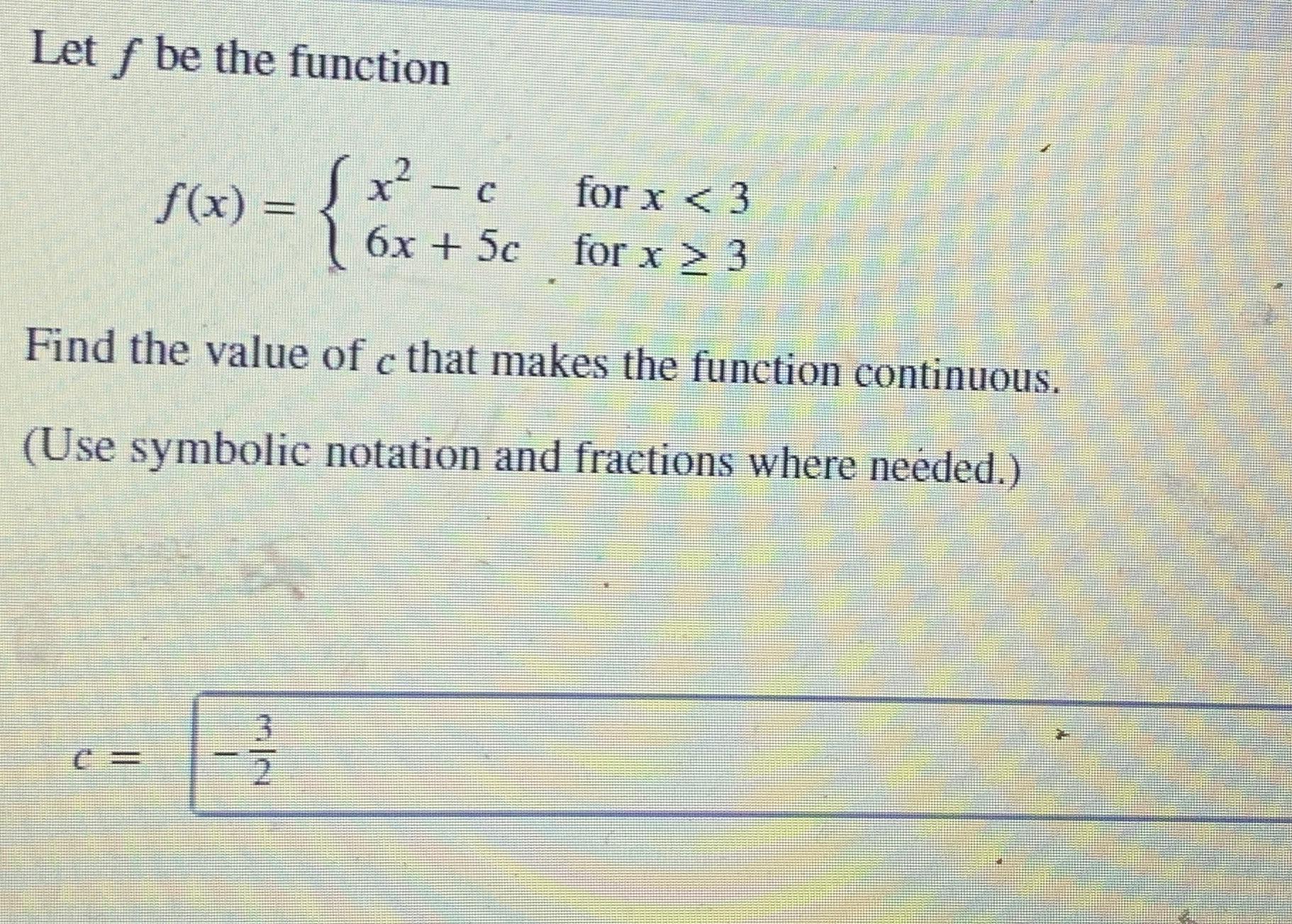 Solved Let f ﻿be the | Chegg.com