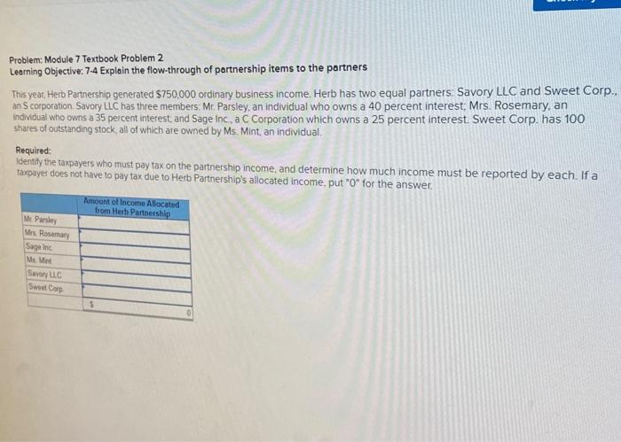 Solved Problem: Module 7 Textbook Problem 2 Learning | Chegg.com