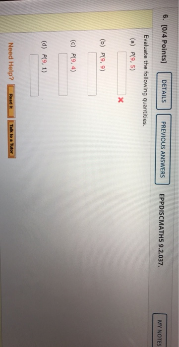Solved 6. [074 Points] DETAILS PREVIOUS ANSWERS EPPDISCMATH5 | Chegg.com