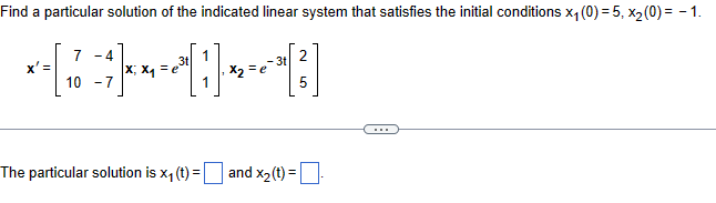 Solved Find a particular solution of the indicated linear | Chegg.com