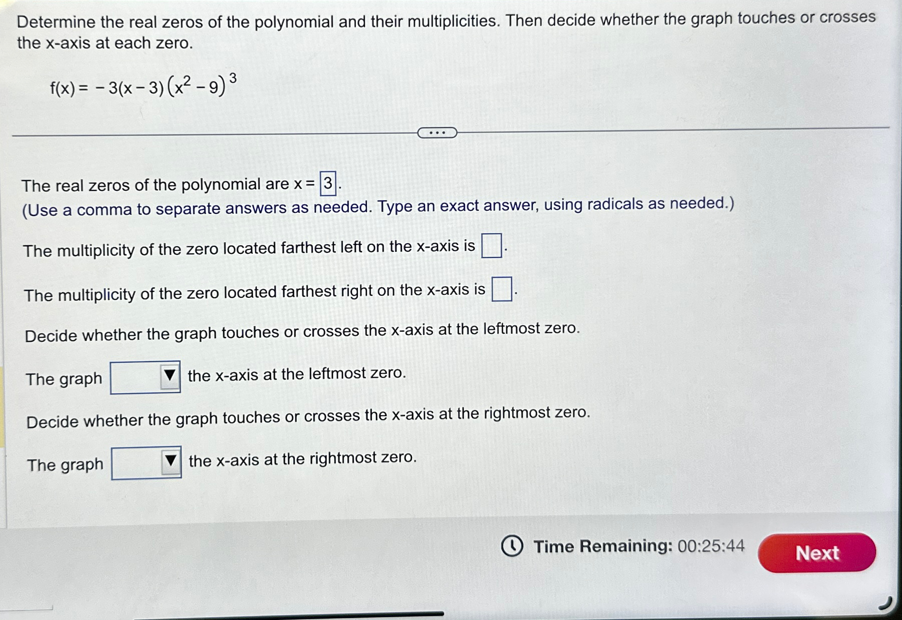 Determine the real zeros of the polynomial and their | Chegg.com