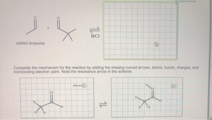 Solved HCI added dropwise Complete the mechanism for the | Chegg.com
