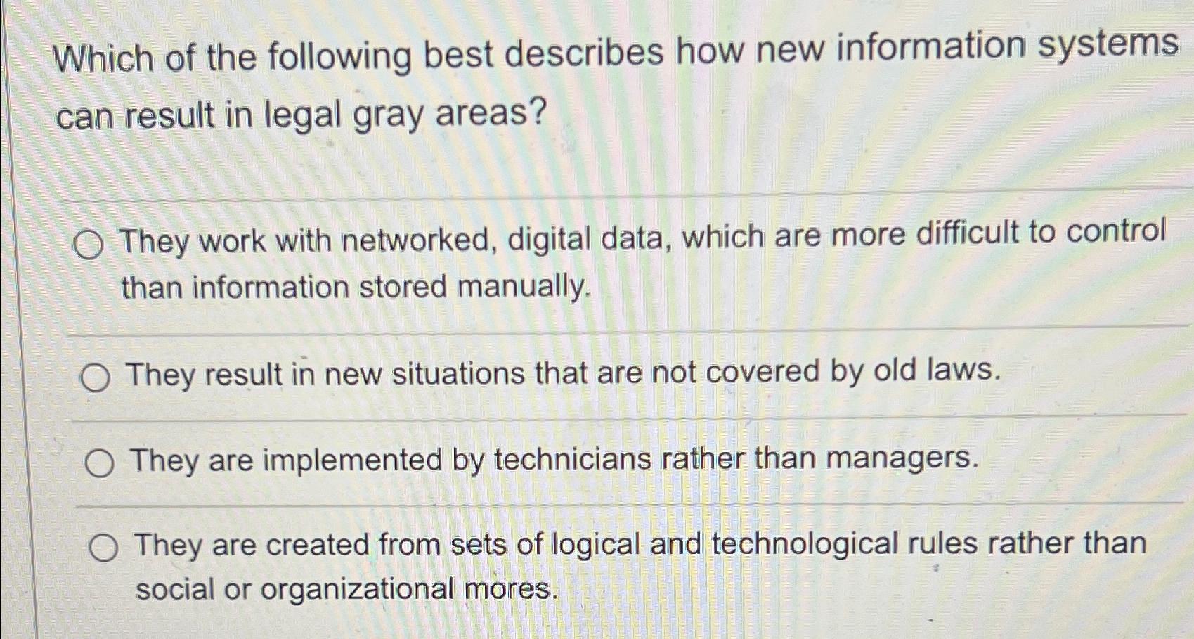 Solved Which of the following best describes how new | Chegg.com