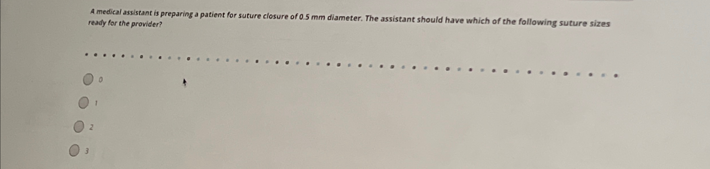 Solved A medical assistant is preparing a patient for suture | Chegg.com