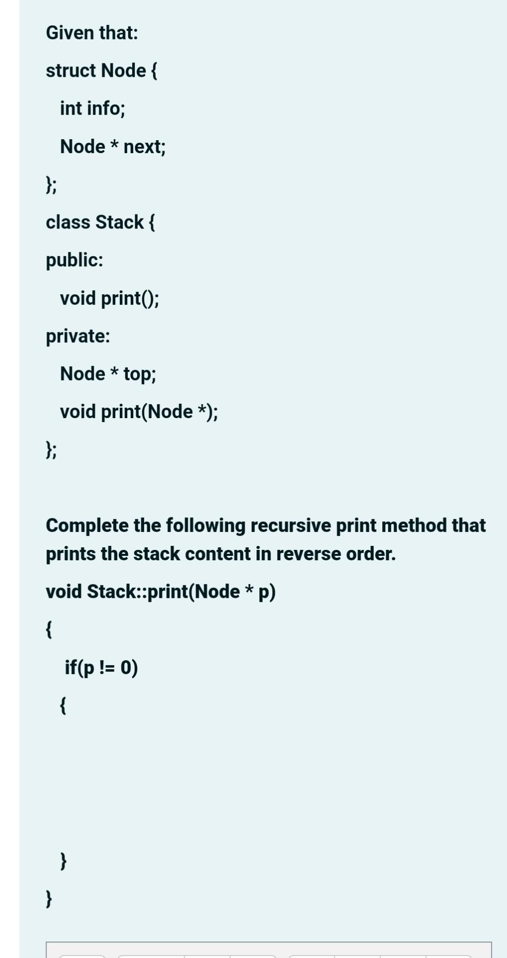 Solved Given That Struct Node Int Info Node Next