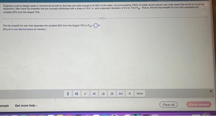Solved stalest gofy from the latgest 10% The hip breadti for | Chegg.com