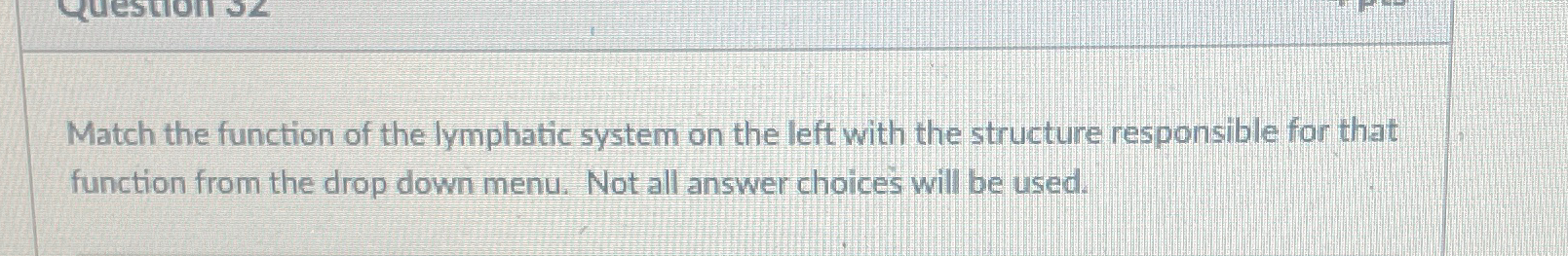 Solved Match the function of the lymphatic system on the | Chegg.com