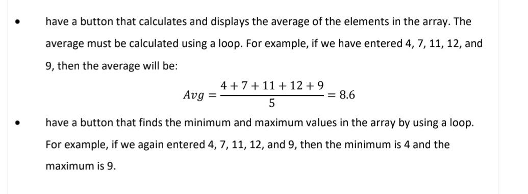 Solved Apply a button that calculates (using a loop) and | Chegg.com
