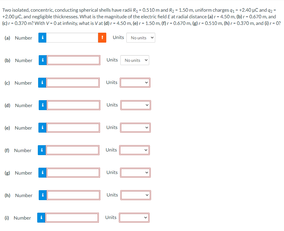 Solved Two isolated, concentric, conducting spherical shells | Chegg.com
