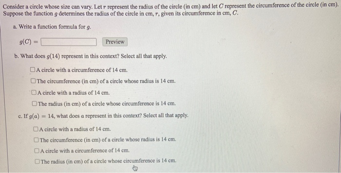 Solved Consider a circle whose size can vary. Let r | Chegg.com Solved Consider a circle whose size can vary. Let r | Chegg.com