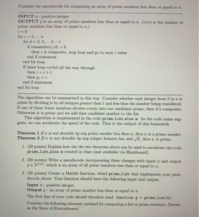 Solved Consider the pseudocode for computing an array of | Chegg.com