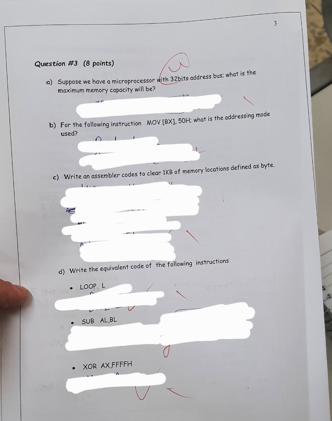 Solved 3Question #3 (8 ﻿points)a) ﻿Suppose we have a | Chegg.com