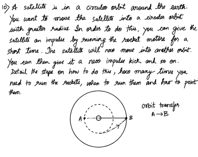 Solved A Satellite Is In A Circular Orbit Around The