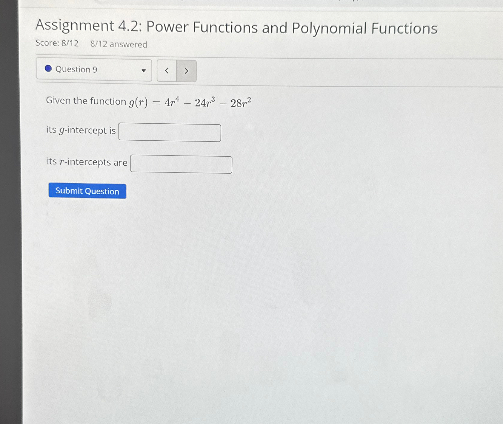 Solved Assignment 4.2: Power Functions and Polynomial | Chegg.com