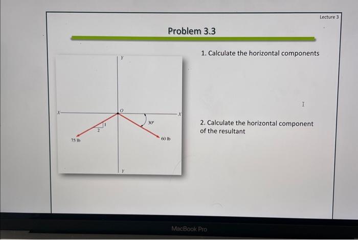 1. Calculate the horizontal components 2. Calculate | Chegg.com