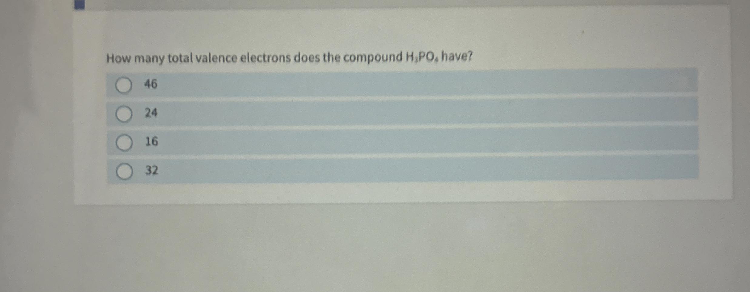 Solved How many total valence electrons does the compound | Chegg.com