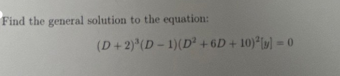 Solved Find the general solution to the | Chegg.com