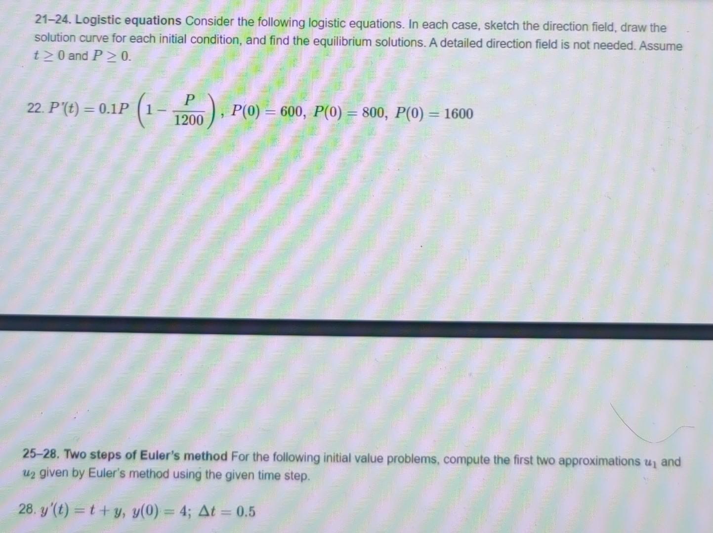 Solved 21-24. Logistic equations Consider the following | Chegg.com