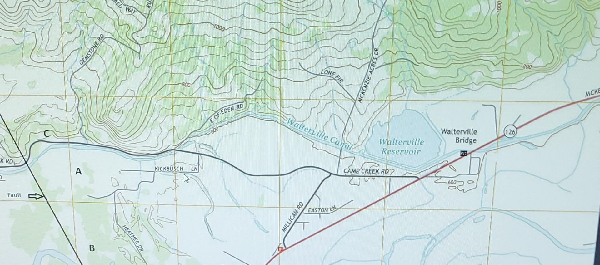 Solved Identify any landscape features present on the | Chegg.com