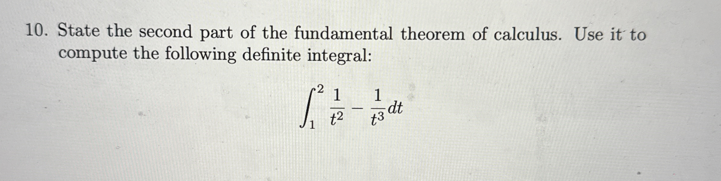 Solved State the second part of the fundamental theorem of | Chegg.com