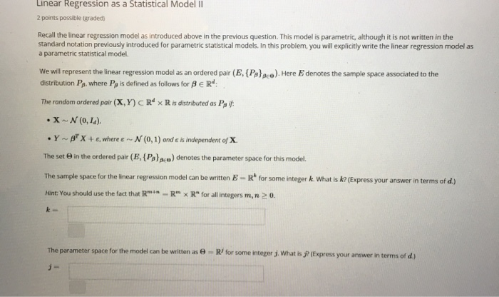 The multivariate linear model can be described via | Chegg.com