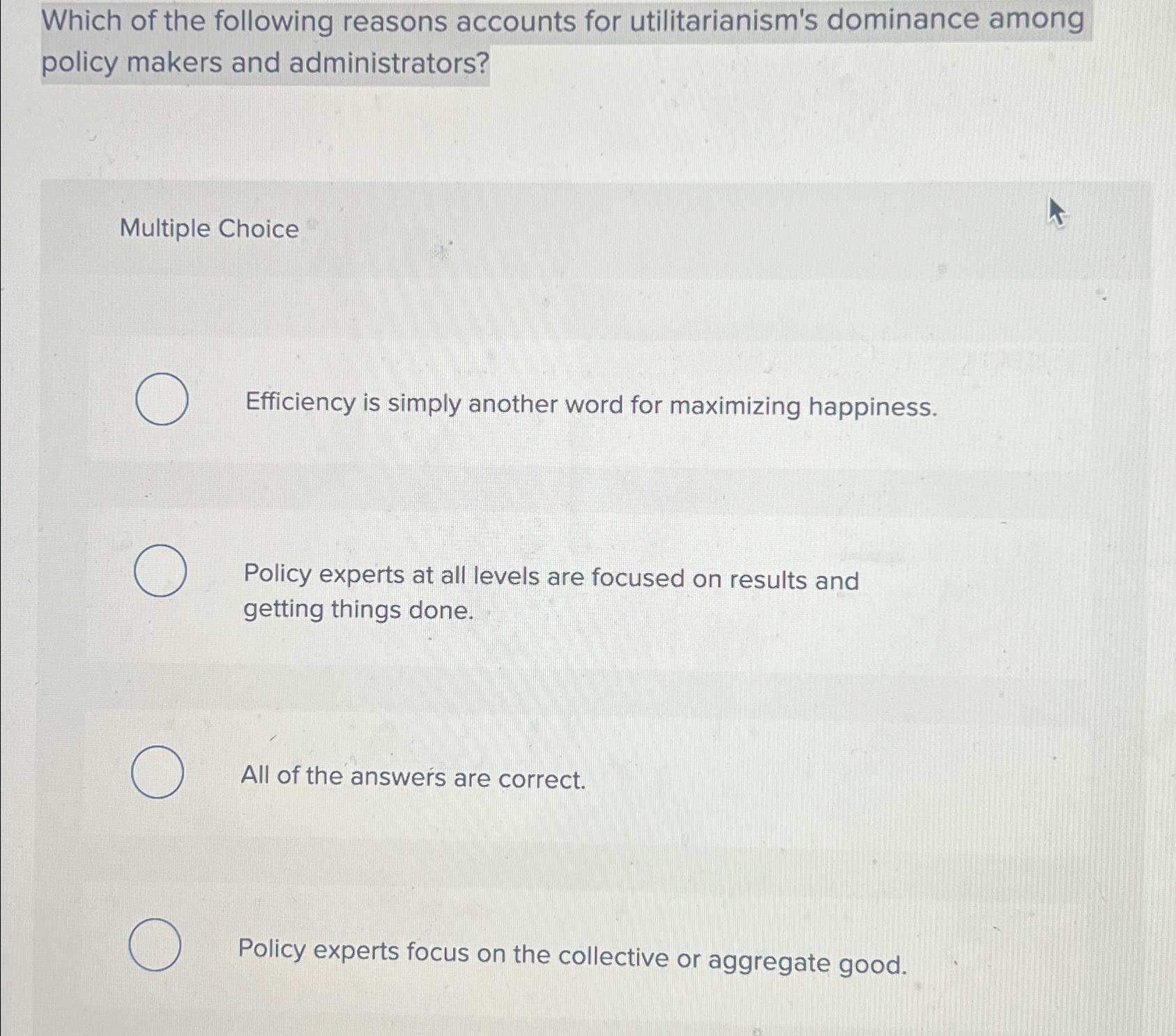 Solved Which of the following reasons accounts for | Chegg.com