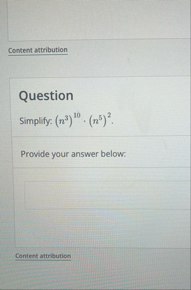 Solved Content attributionQuestionSimplify: | Chegg.com