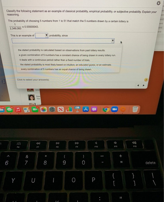 Solved o Classify the following statement as an example of | Chegg.com