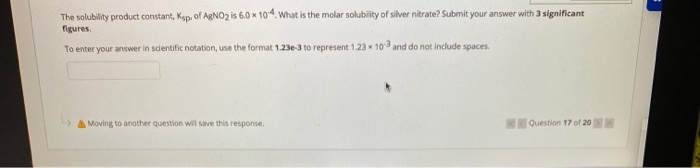 Solved The solubility product constant, Ksp of AgNO2 is | Chegg.com