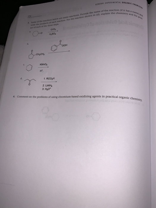 Solved Oxidation of Cyclohexanol RCISES Chromica tead of | Chegg.com