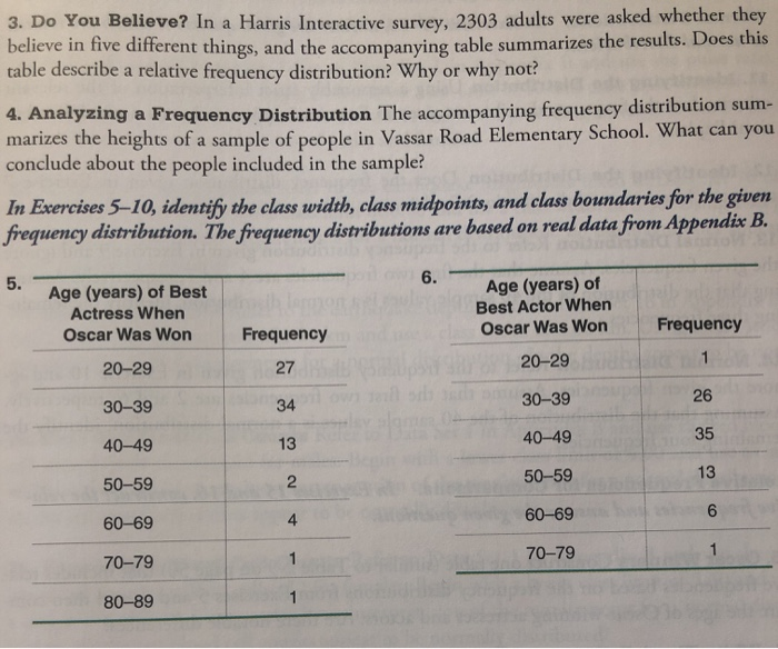 Solved 3. Do You Believe? In a Harris Interactive survey, | Chegg.com