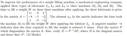 Solved 4 To improve the performance of a weight lifting | Chegg.com